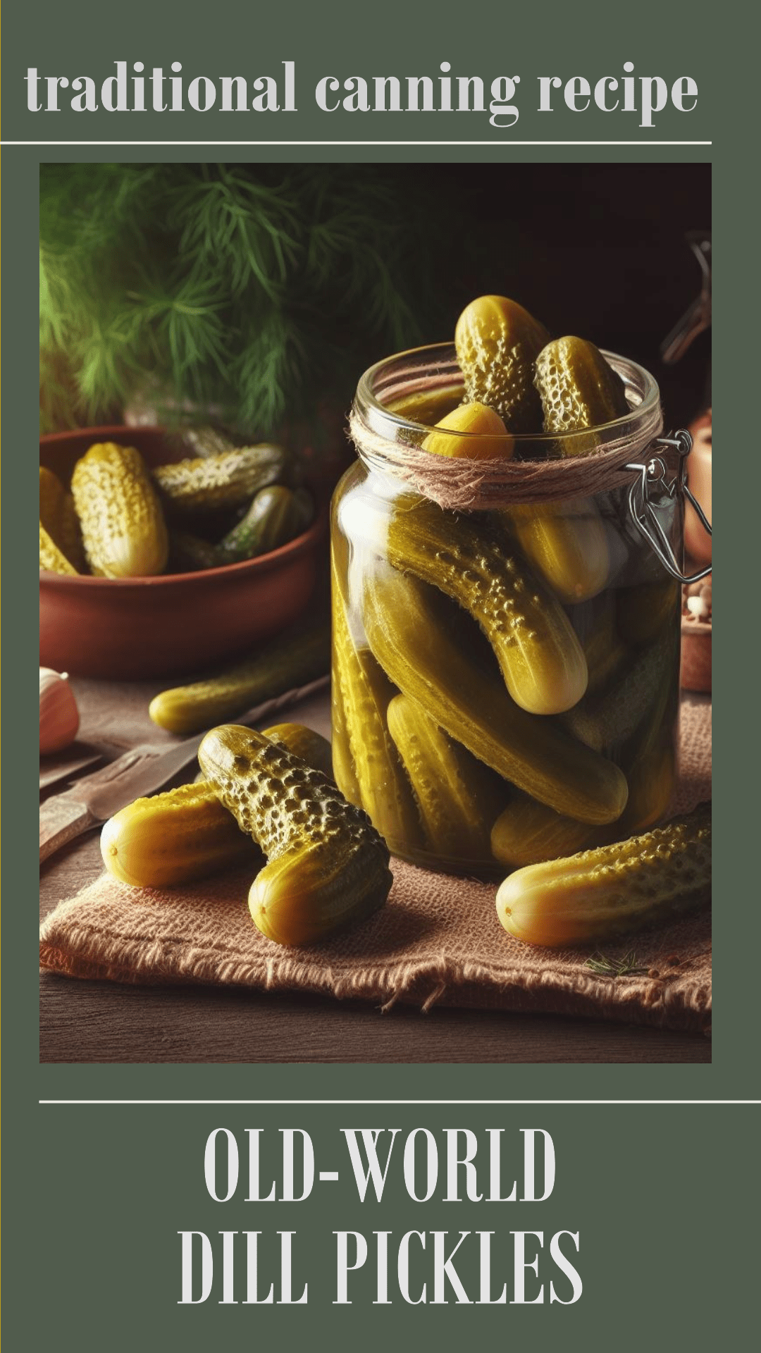 Simple Old World Style Pickled Dill Cucumbers Canning Recipe