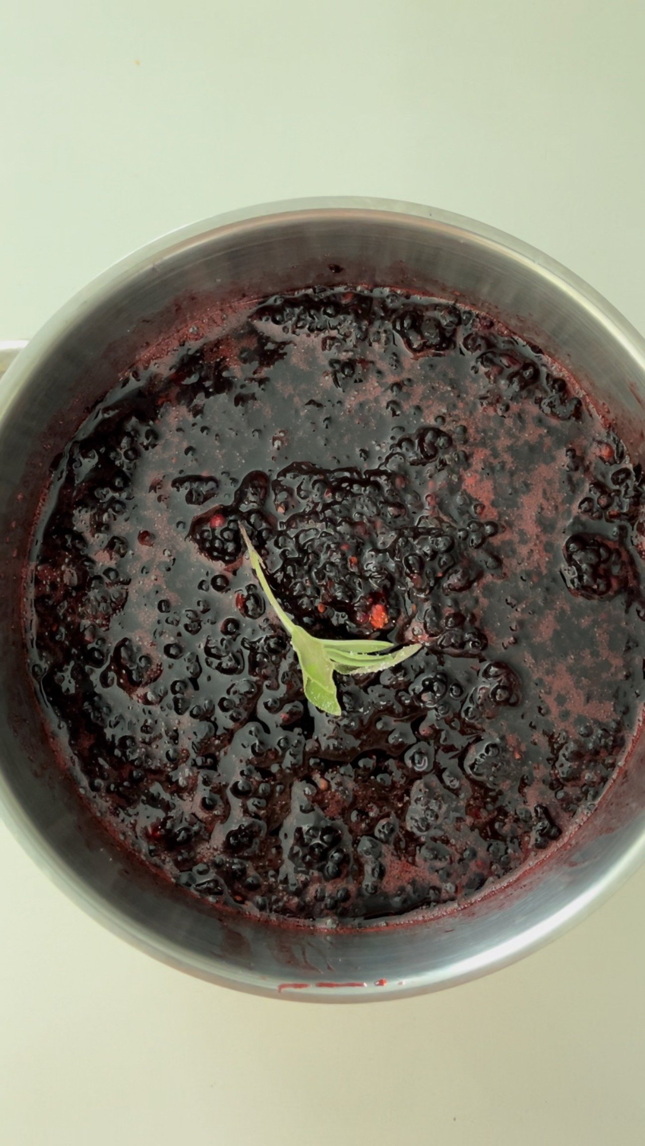 Seedless Blackberry Jam With Honey And Fresh Sage